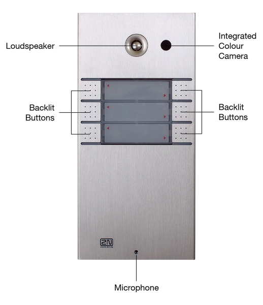 2N IP Vario Door Intercom Unit - 3x2 call buttons + camera 9137161CU
