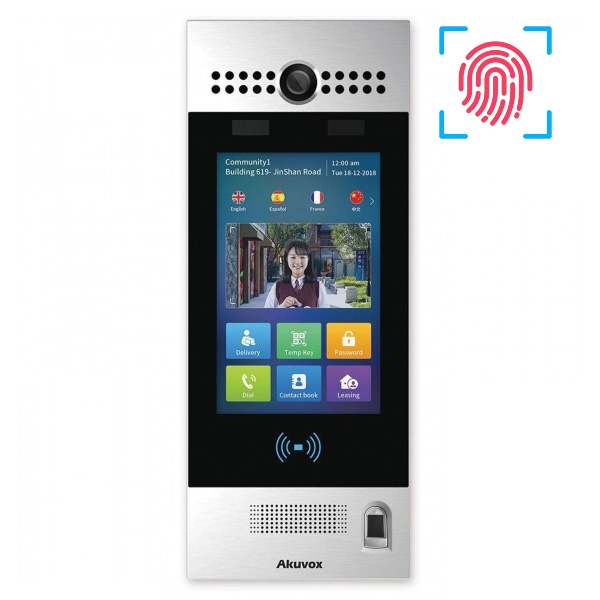 Akuvox IP Touchscreen Door Intercom Unit with secure Face Recognition ...