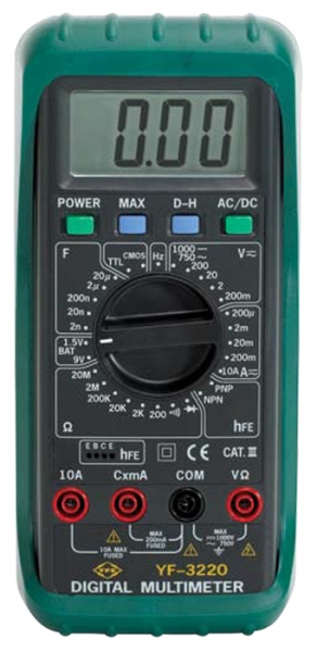 CIE AV Solutions Tenmars 1000v AC/DC Digital Multimeter YF-3220