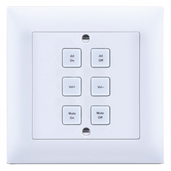 CYP 6 Button Wall Mount Keypad Control System (Euro Single Gang) CR-KP3